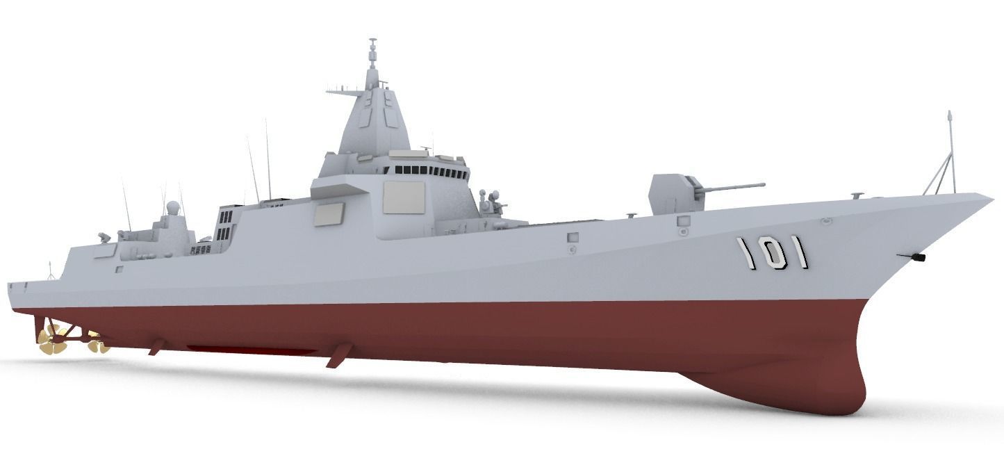 POWERFUL CHINESE TYPE-055 GUIDED MISSLE DESTROYER 3D PRINT READY 3D ...