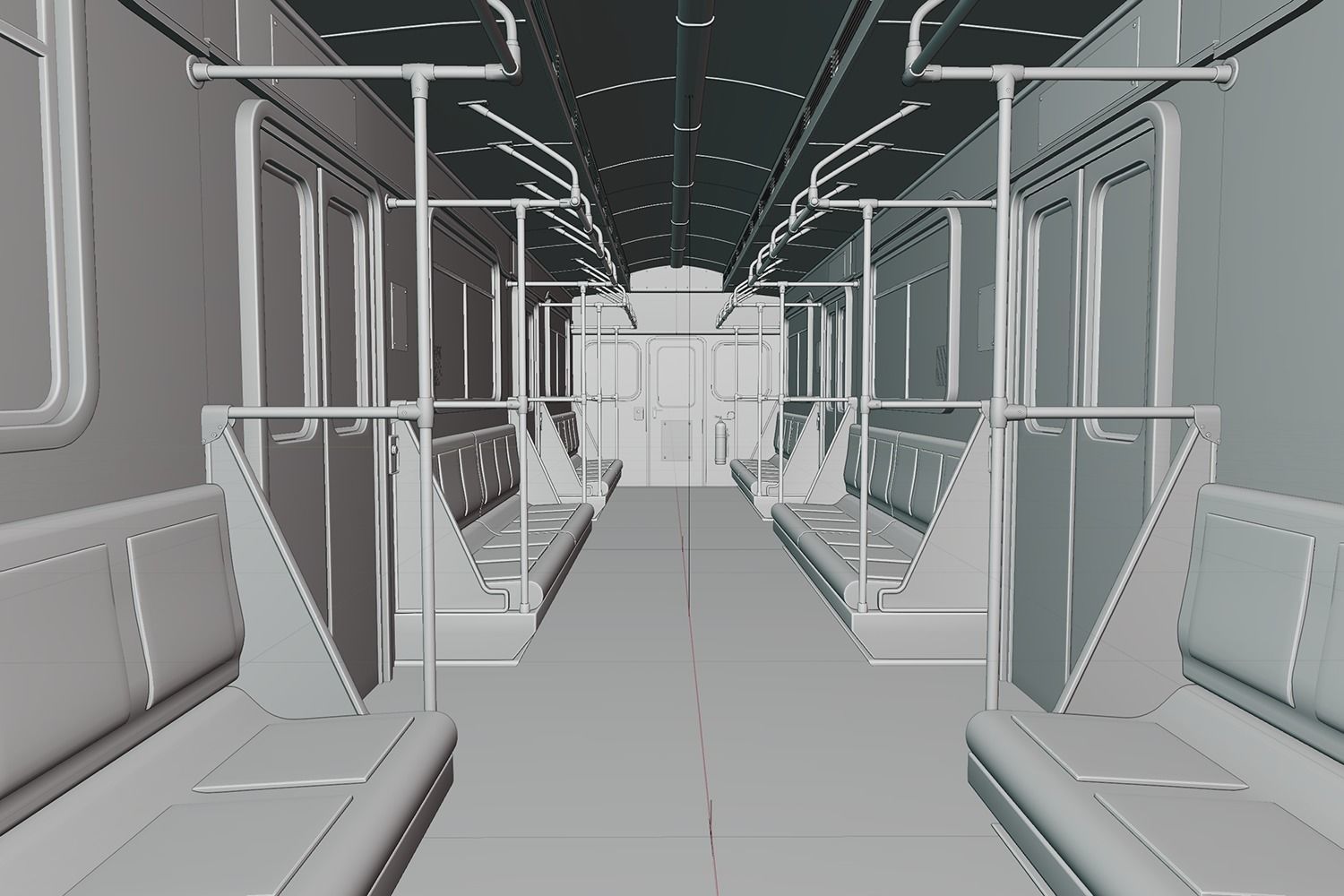 Subway Car Interior 3D model | CGTrader
