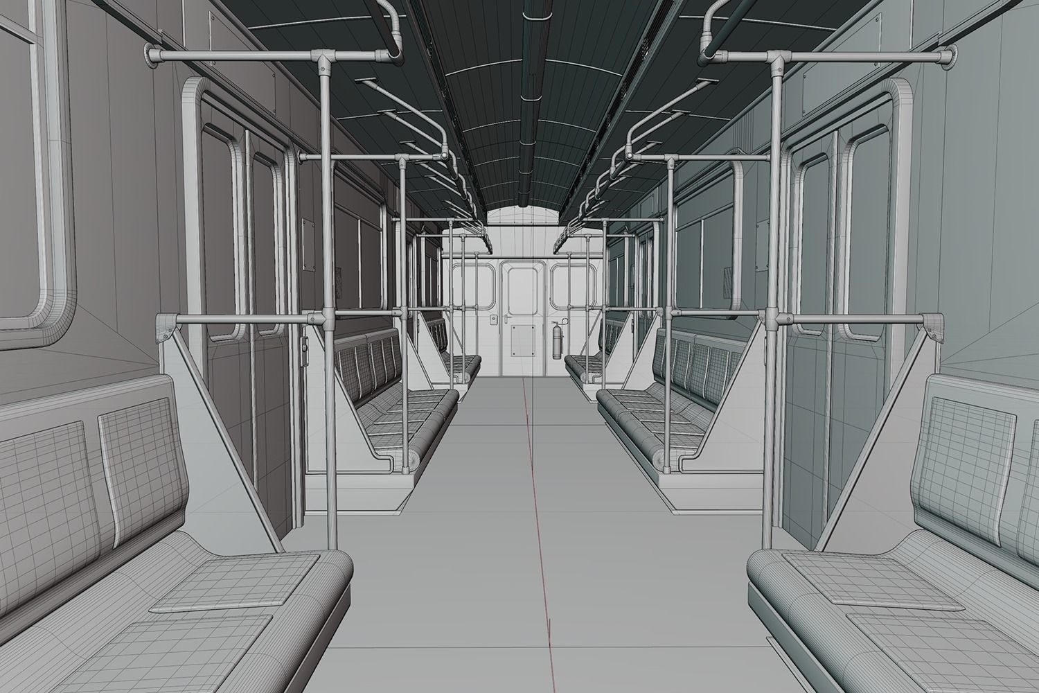 Subway Car Interior 3D model | CGTrader