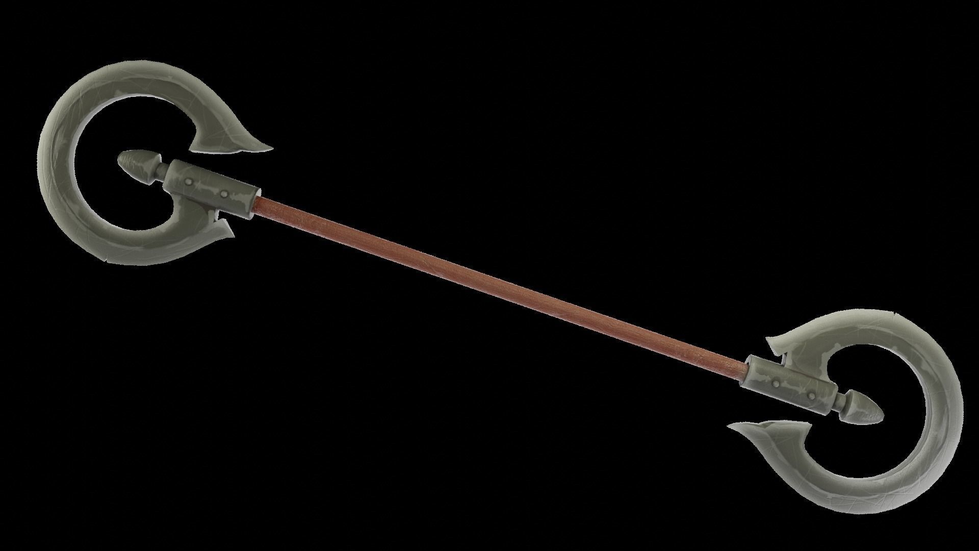 3D model Stylized type circular bladed spear VR / AR / low-poly | CGTrader