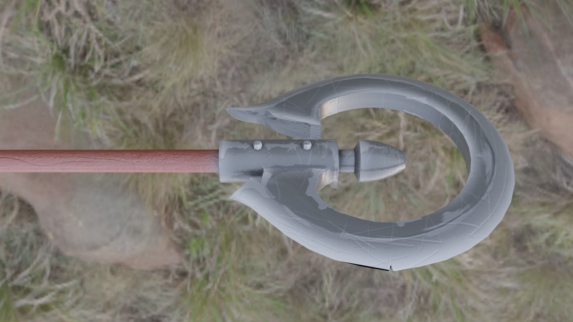 3D model Stylized type circular bladed spear VR / AR / low-poly | CGTrader