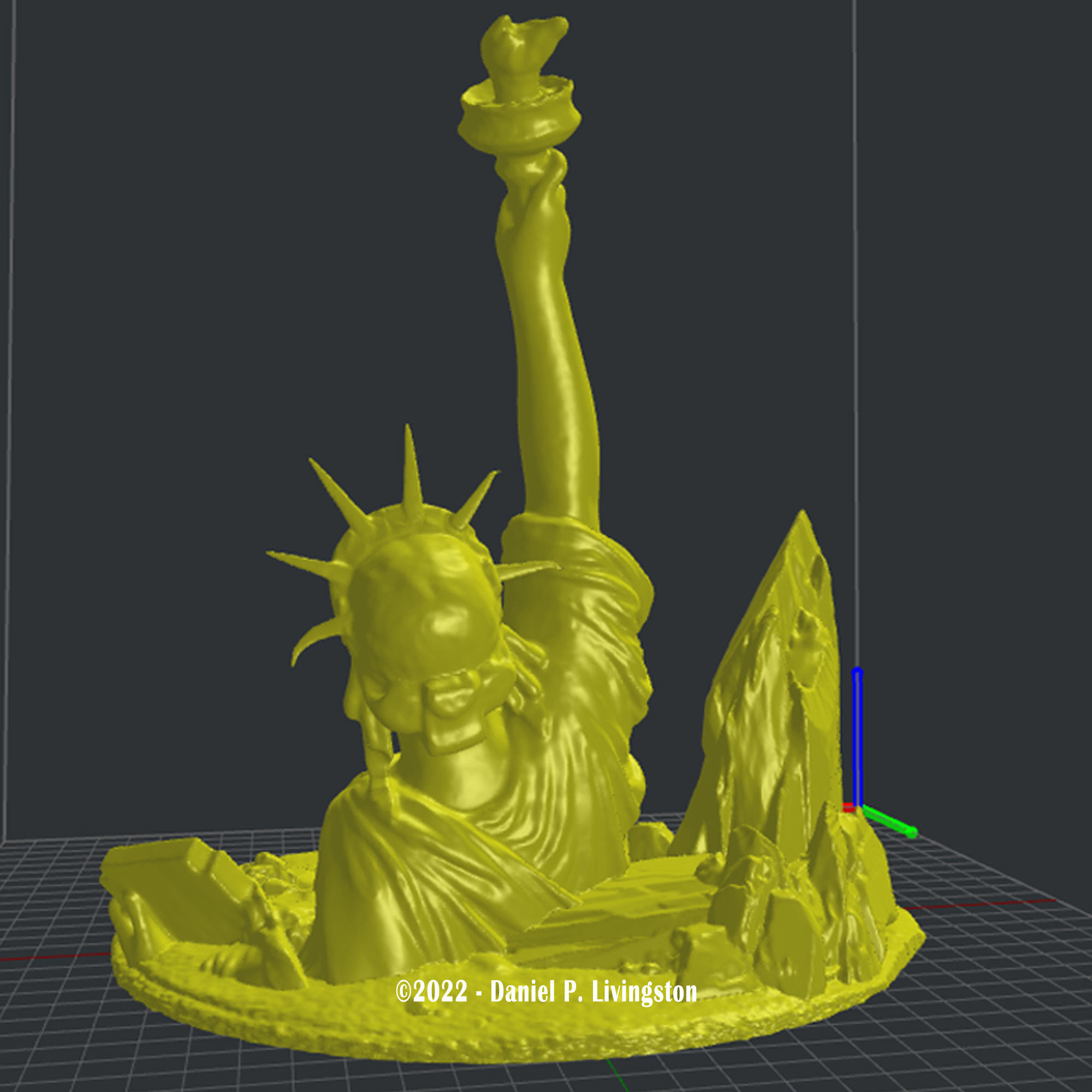 Statue of Liberty from Planet of the Apes -3D Print STL Model 3D model ...