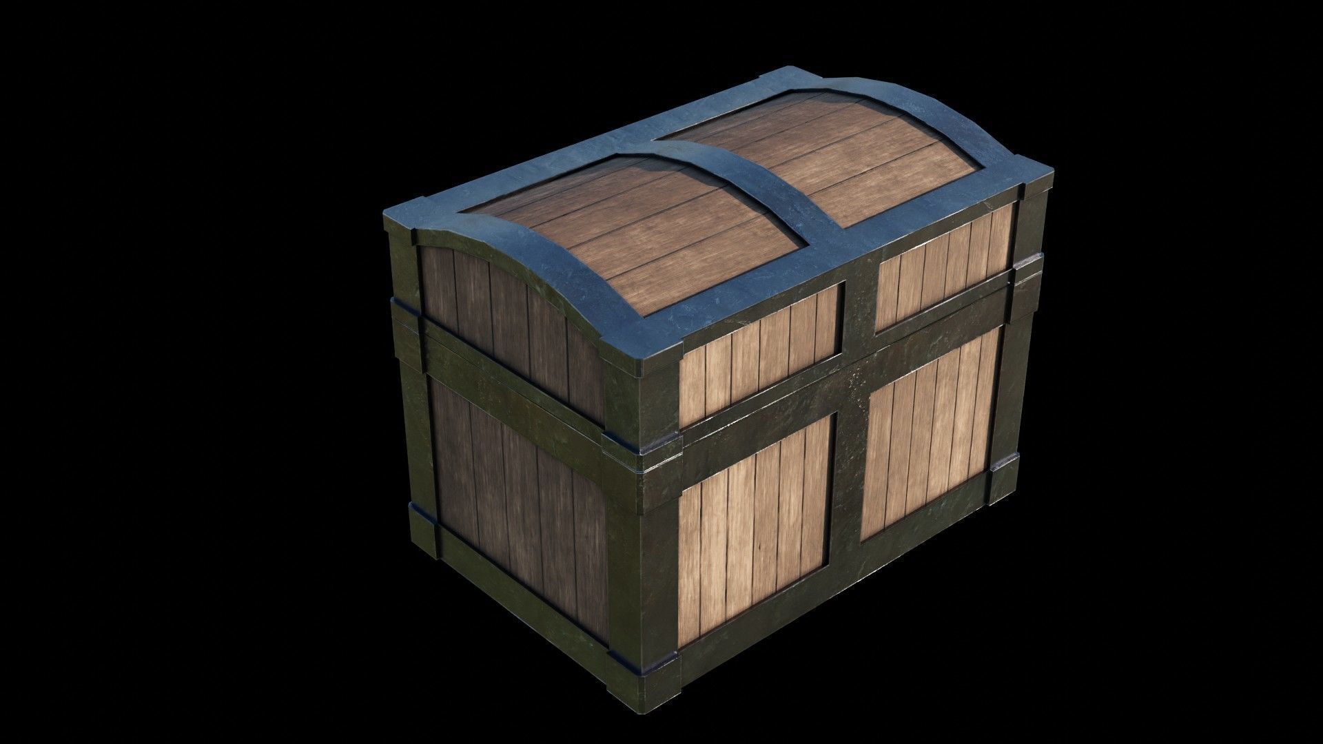 A low-poly chest wooden box free VR / AR / low-poly 3D model | CGTrader