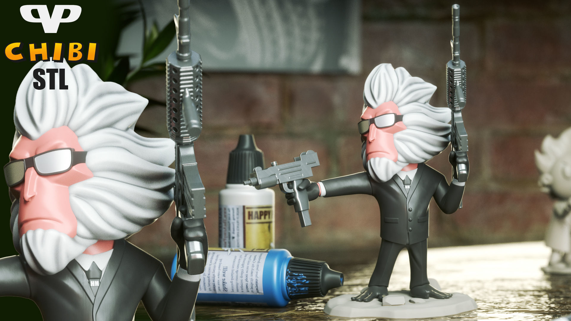 Hit-Monkey Chibi STL for 3D Printing ChibiSTL 3DXM 3D model 3D ...