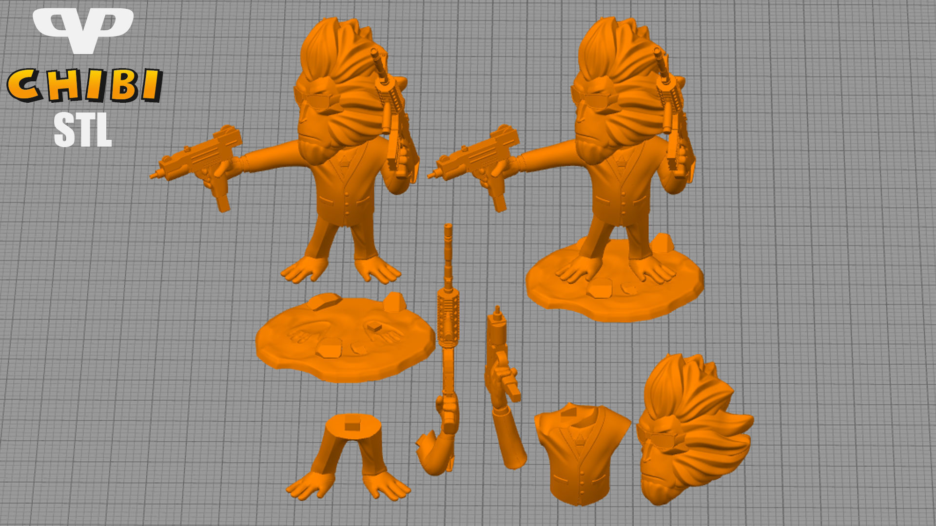 Hit-Monkey Chibi STL for 3D Printing ChibiSTL 3DXM 3D model 3D ...