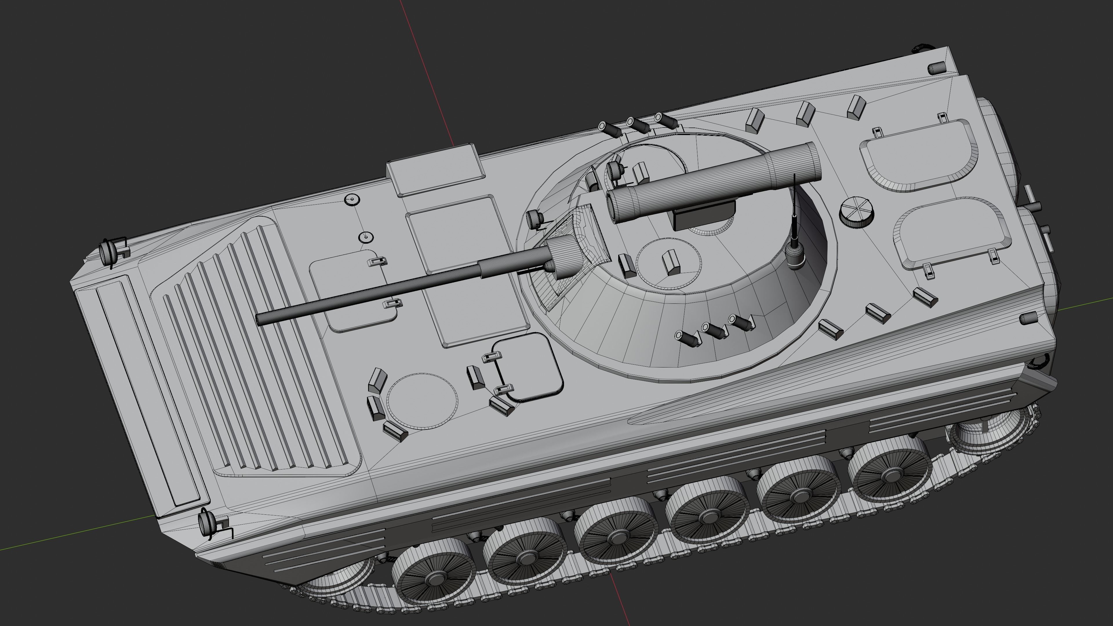 BMP-2 armoured tank free 3D model | CGTrader
