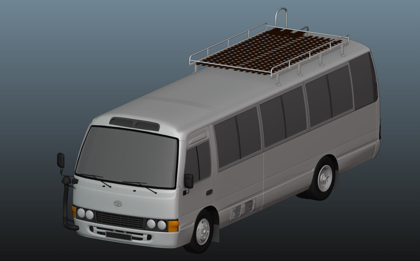 3D model TOYOTA COASTER VR / AR / low-poly | CGTrader