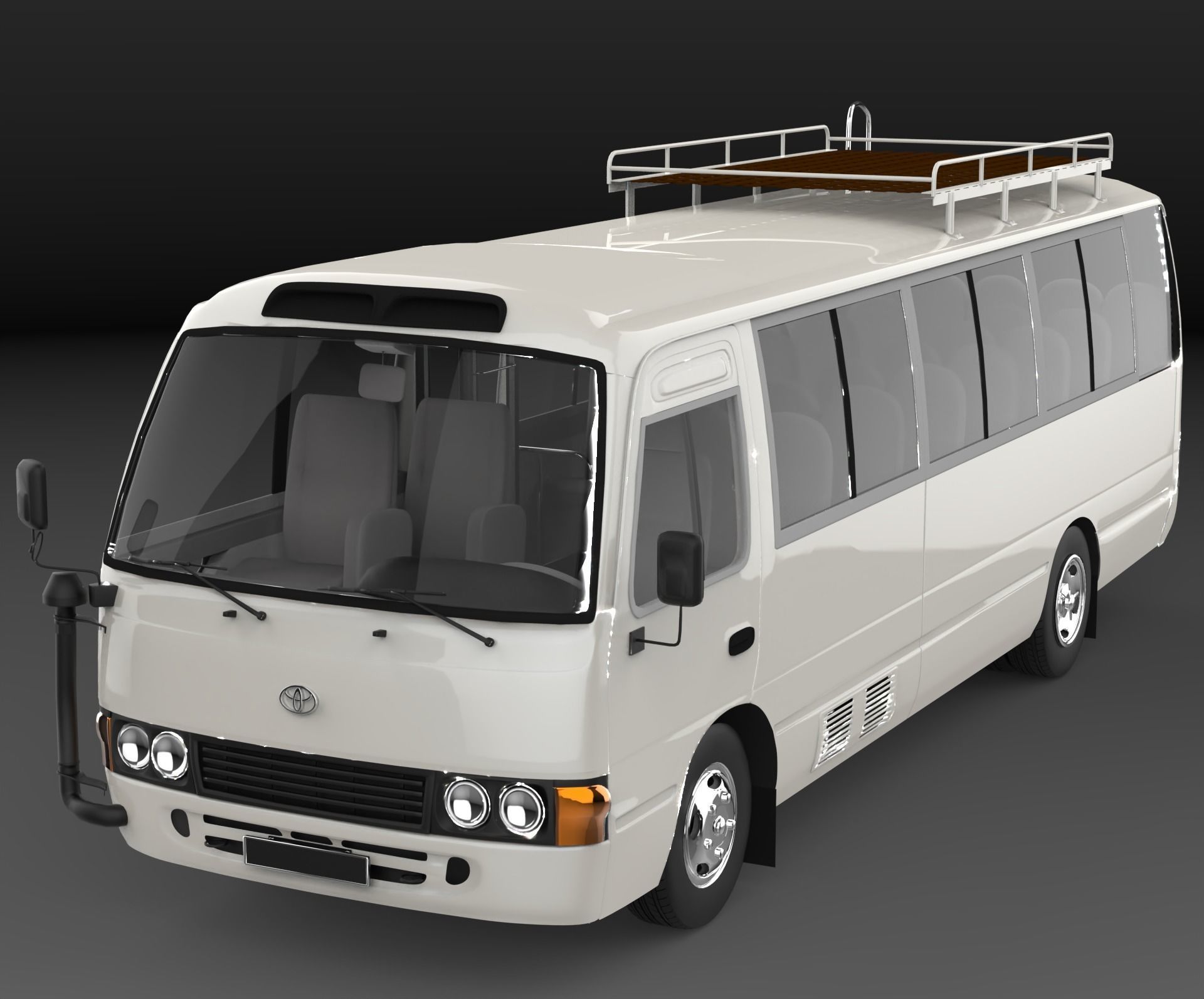 3D model TOYOTA COASTER VR / AR / low-poly | CGTrader