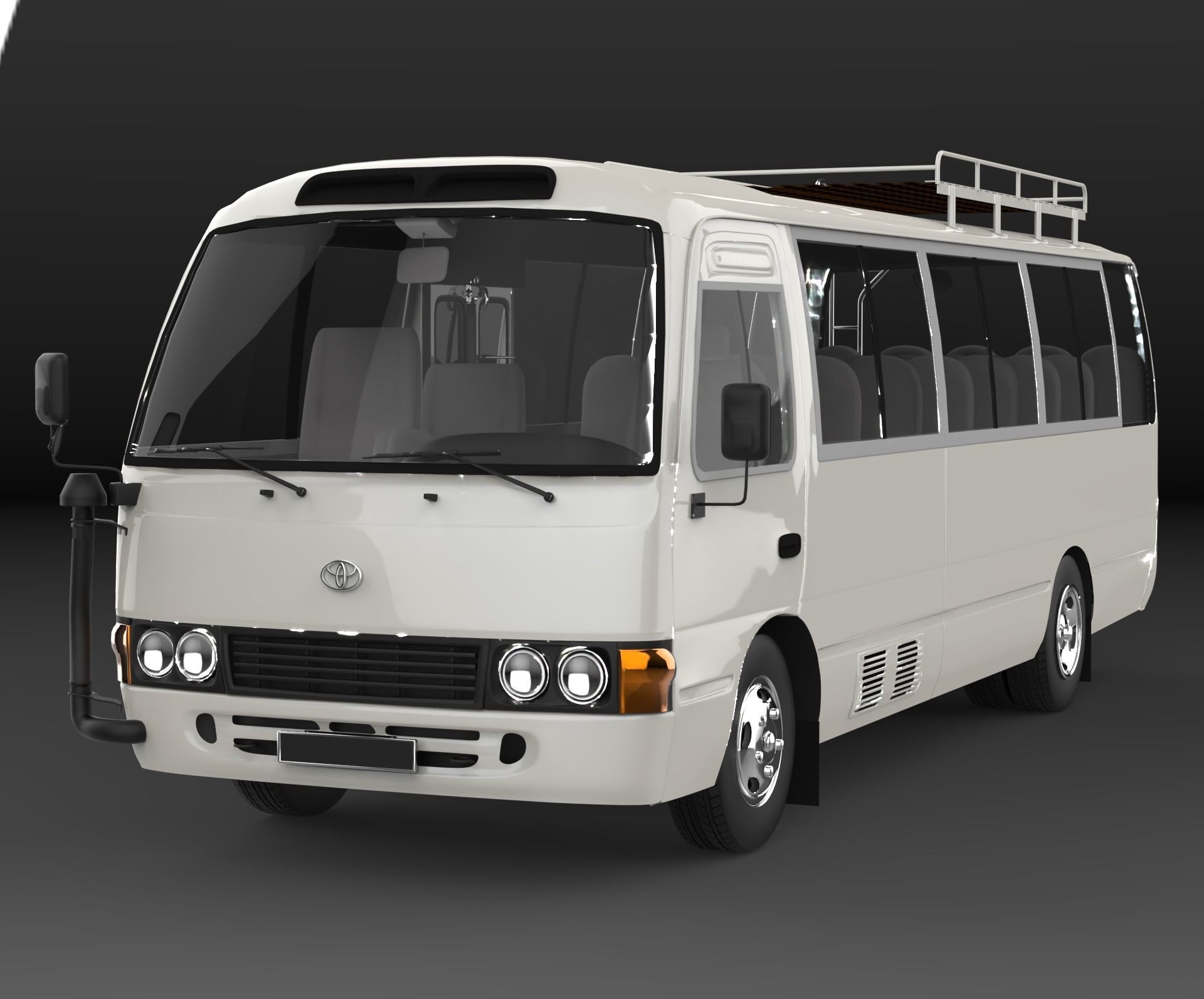 3D model TOYOTA COASTER VR / AR / low-poly | CGTrader