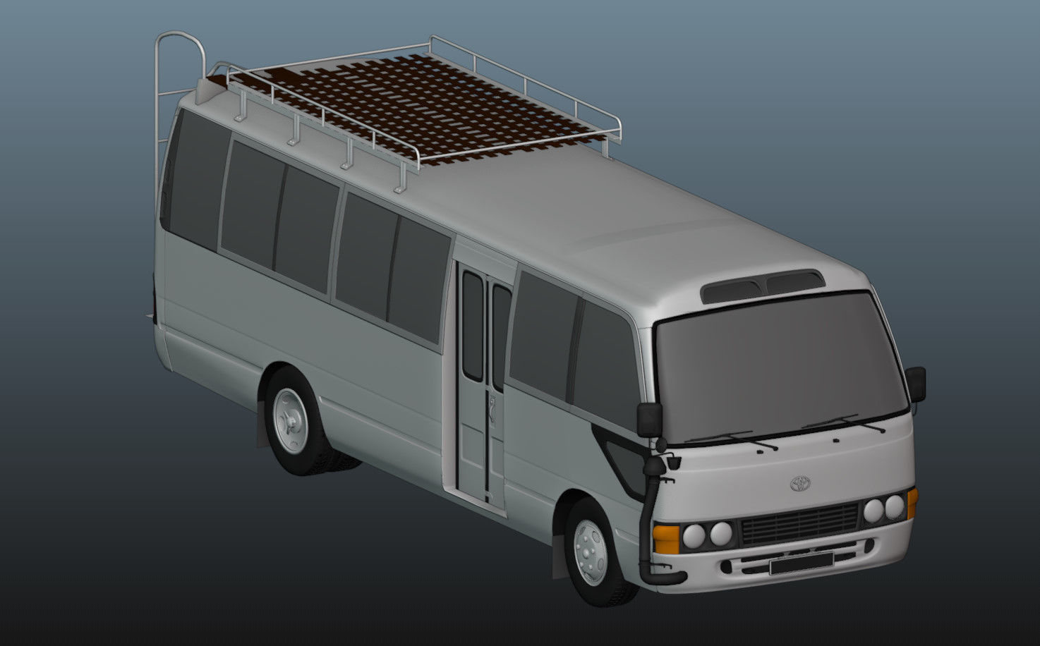 3D model TOYOTA COASTER VR / AR / low-poly | CGTrader