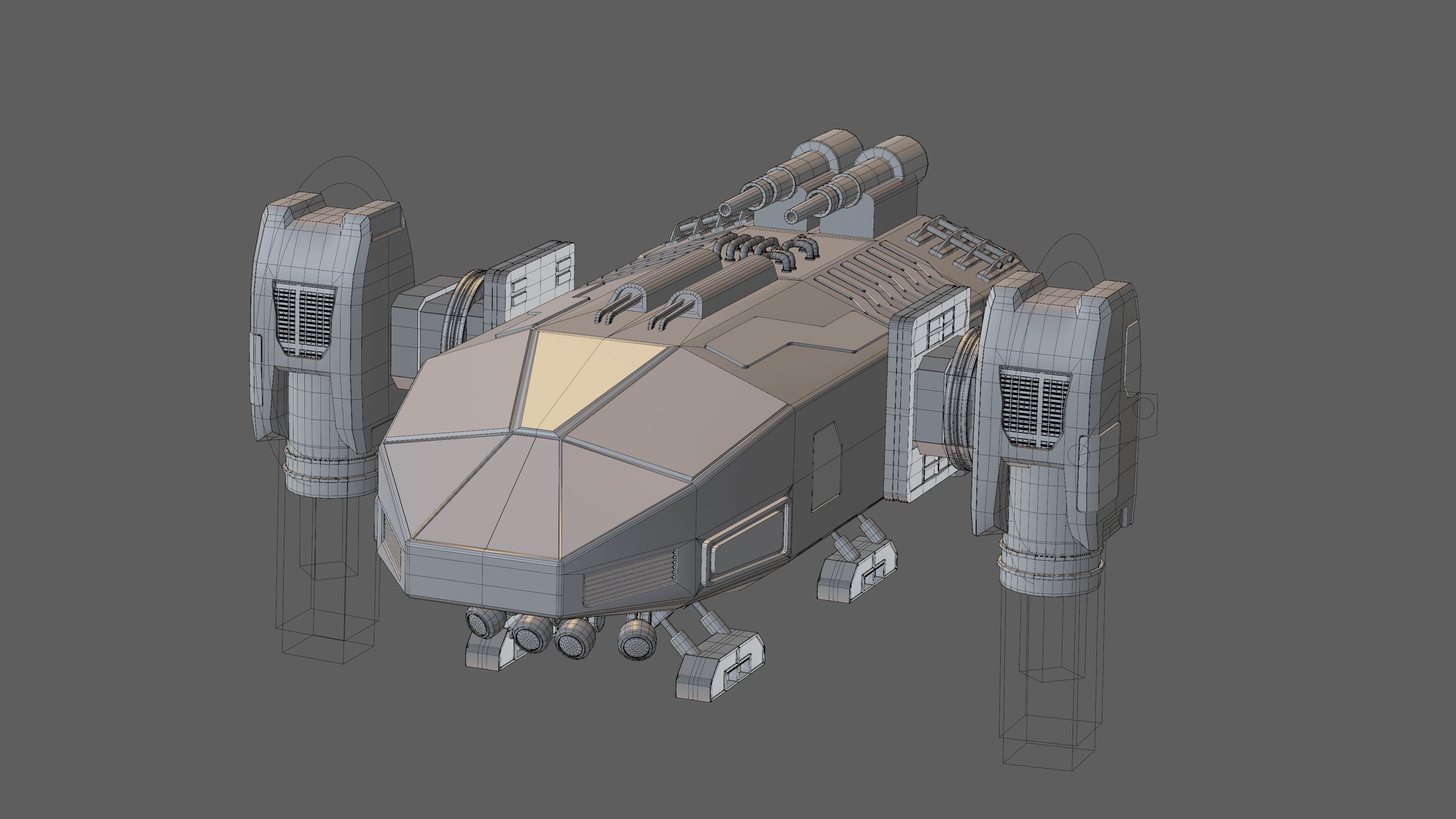 Spacecraft 3D model animated rigged | CGTrader