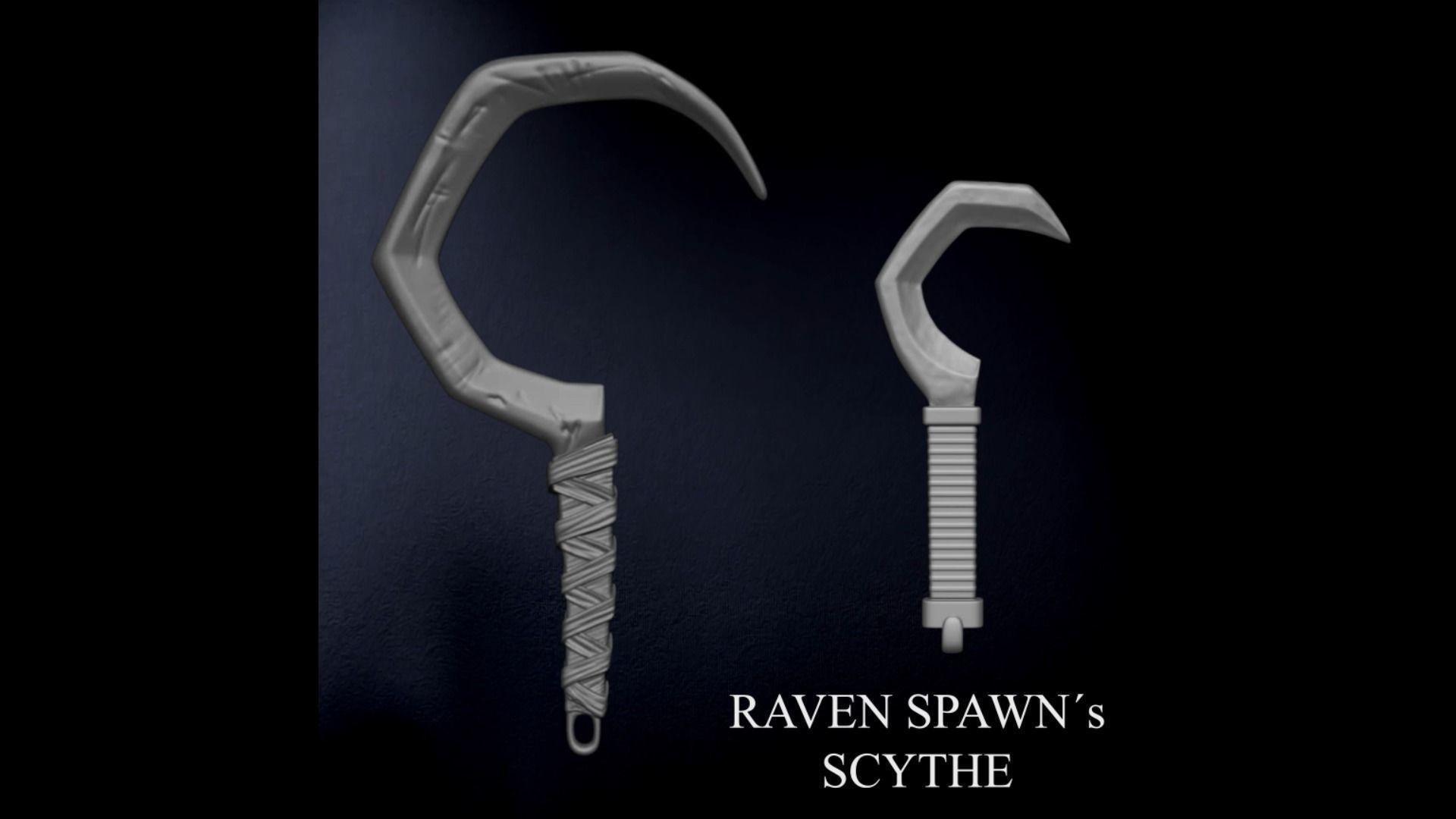 3D PRINTABLE RAVEN SPAWN SCYTHE - SPAWN WEAPON 3D model 3D printable ...