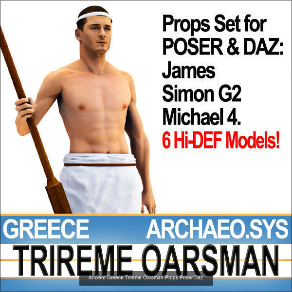 Ancient Greek Characters 3D Model Collection | CGTrader