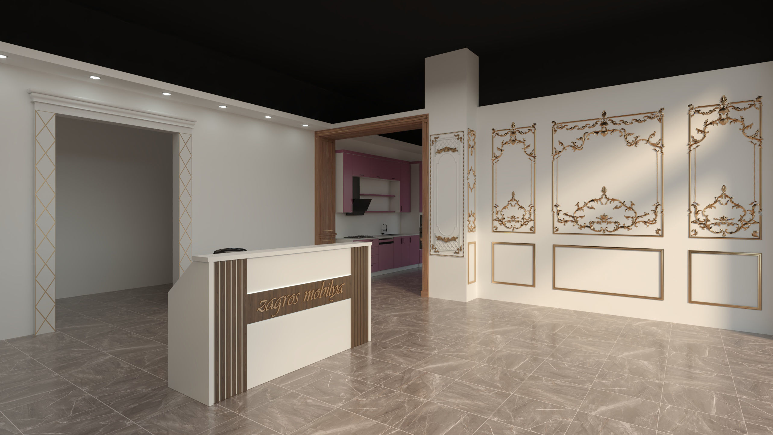 Info desk 3D model | CGTrader