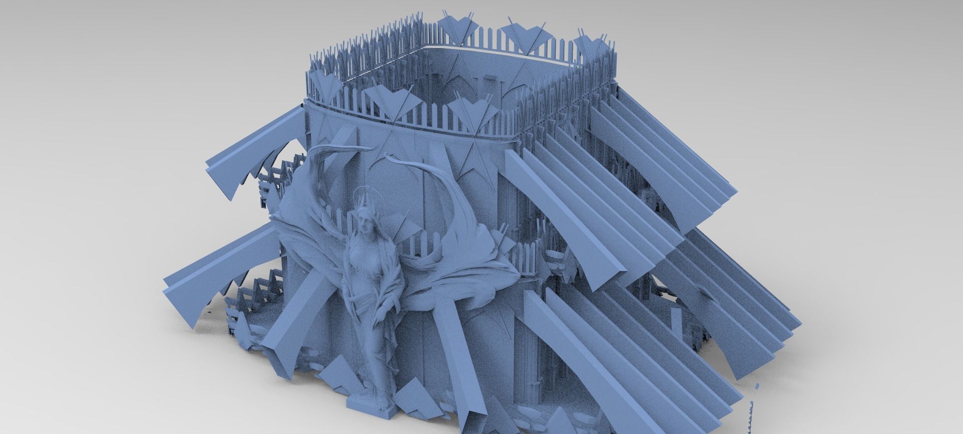 King Arthur Cathedral Ship fantasy centre 3D model | CGTrader