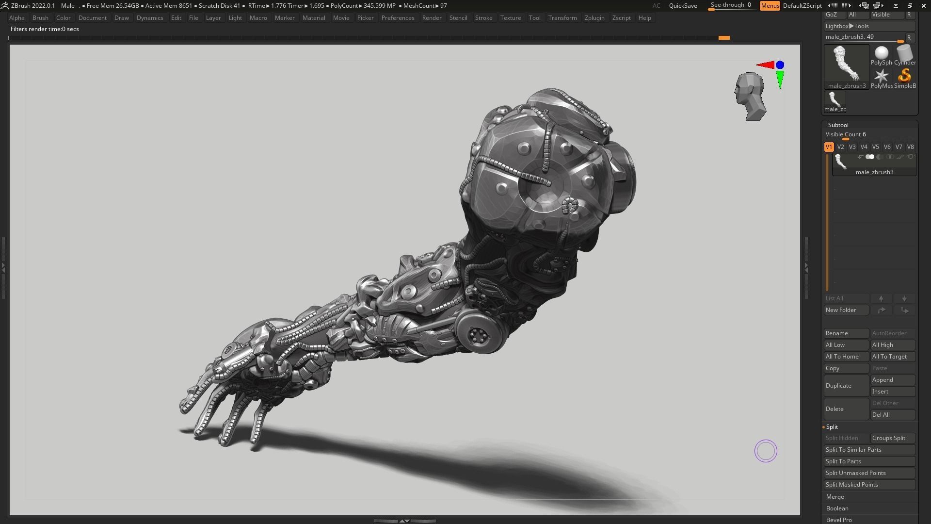 robot hand a03 3d print model 3D model 3D printable | CGTrader
