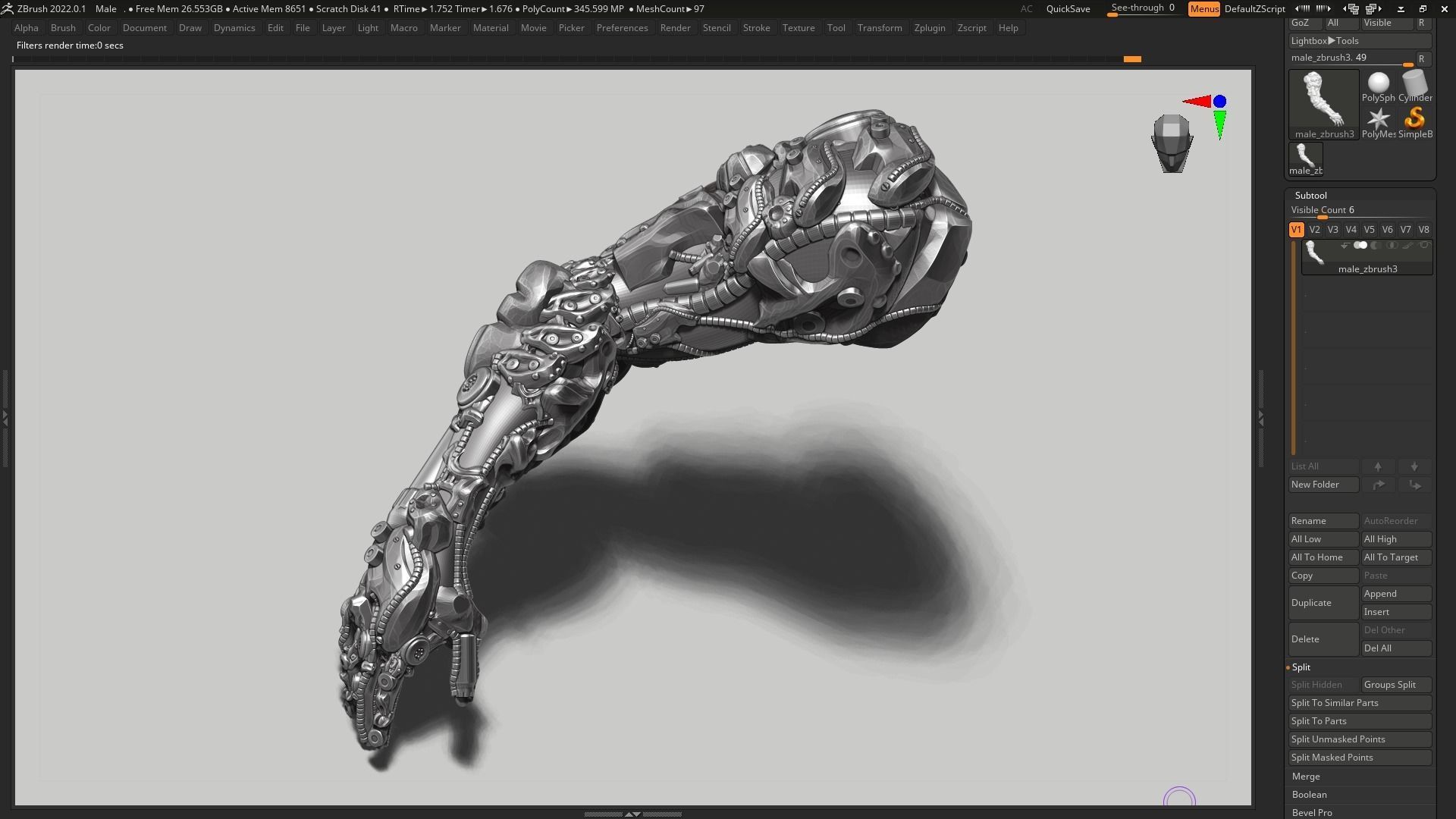 robot hand a03 3d print model 3D model 3D printable | CGTrader