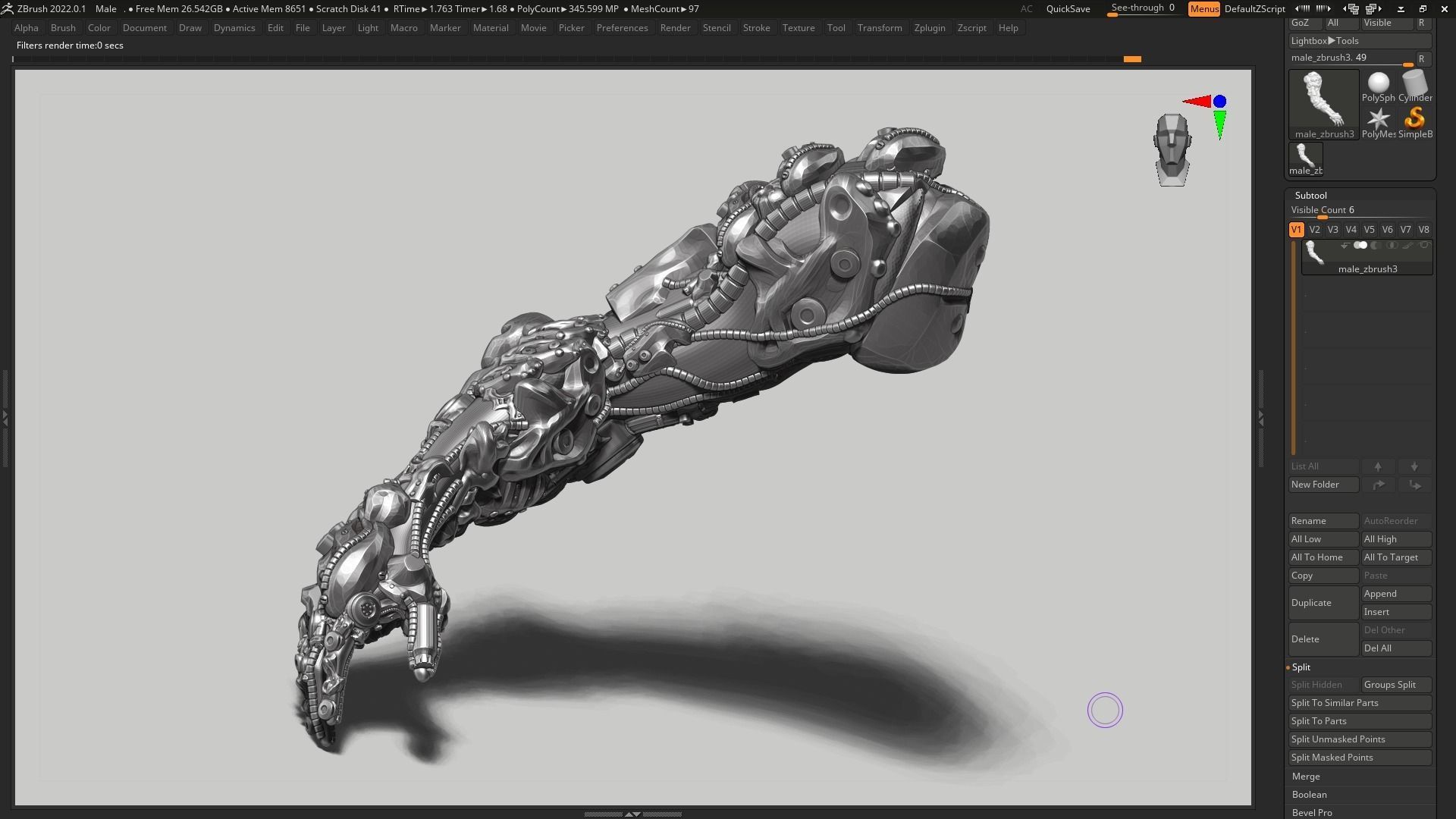 robot hand a03 3d print model 3D model 3D printable | CGTrader