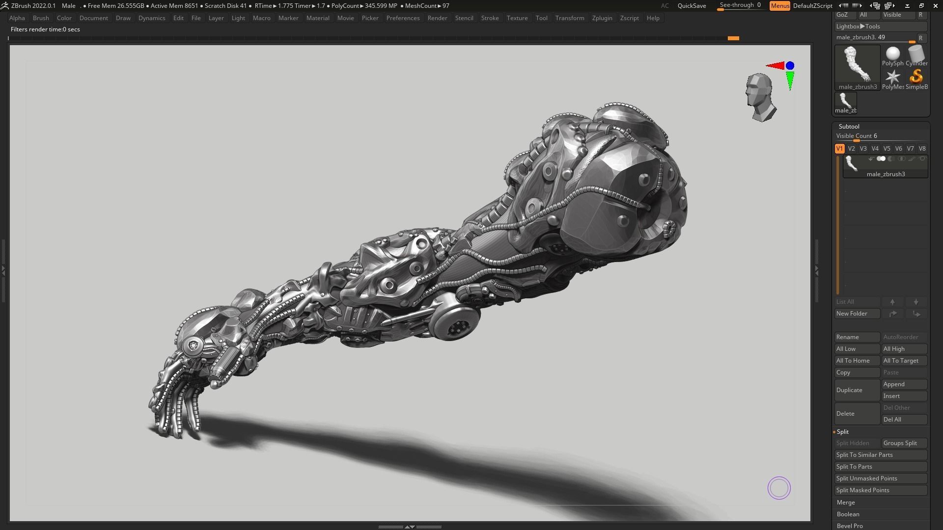 robot hand a03 3d print model 3D model 3D printable | CGTrader