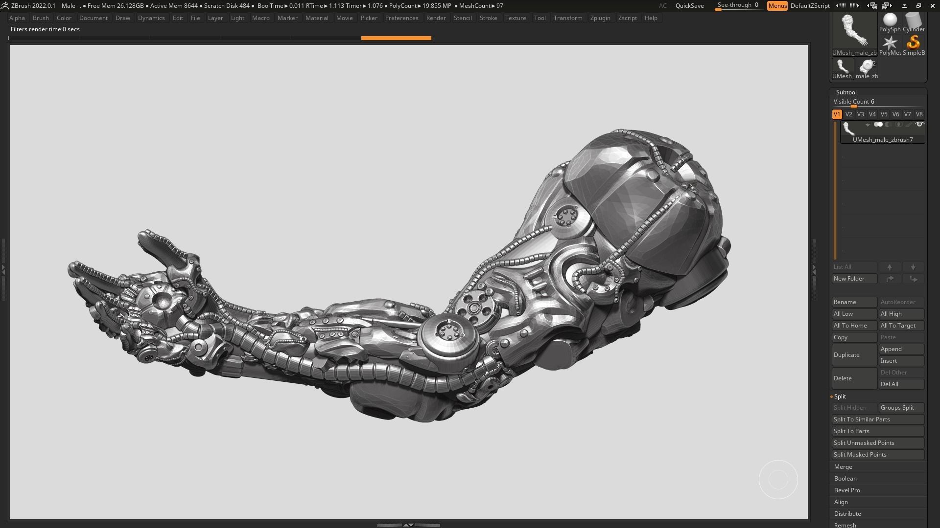 robot hand a03 3d print model 3D model 3D printable | CGTrader
