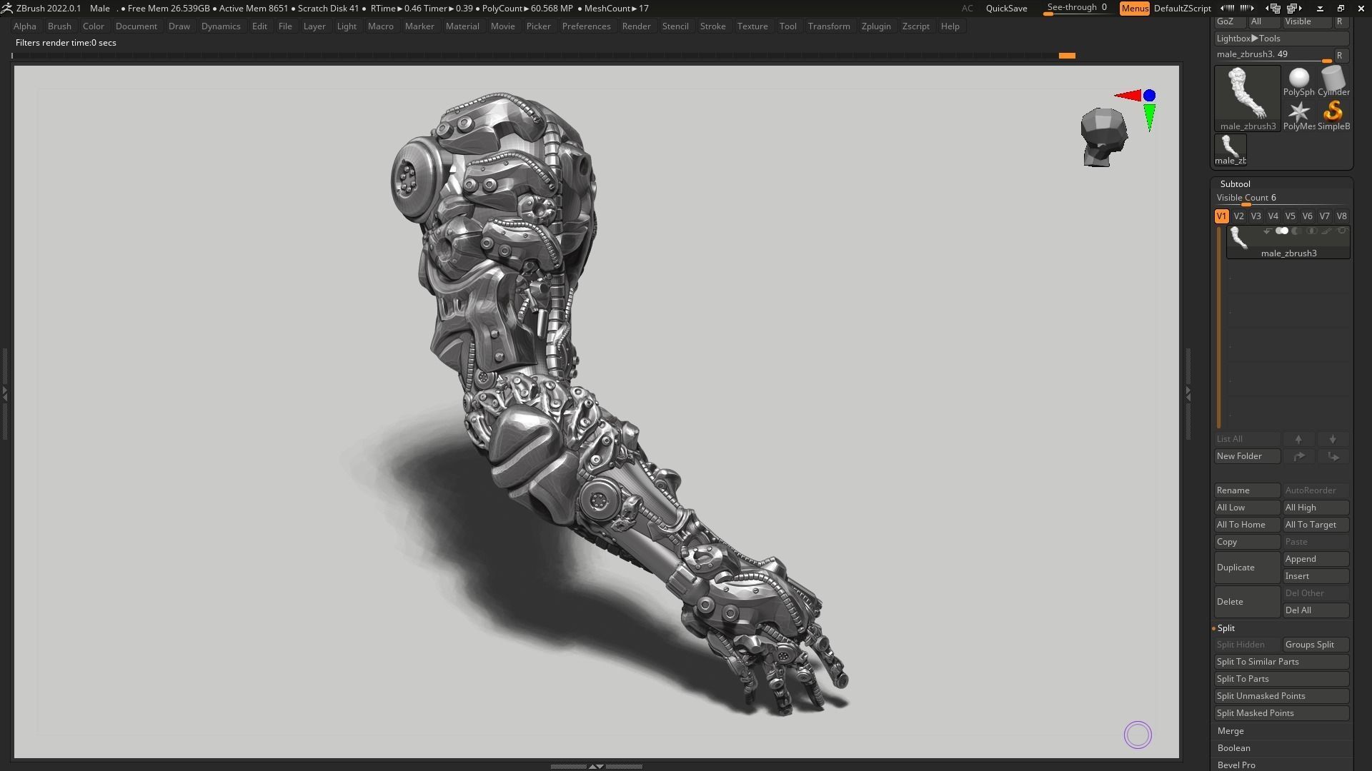 robot hand a03 3d print model 3D model 3D printable | CGTrader