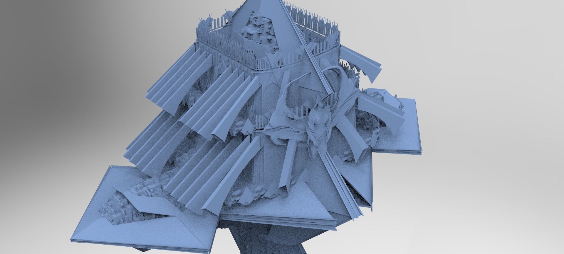 Floating Monolith City 3D model | CGTrader