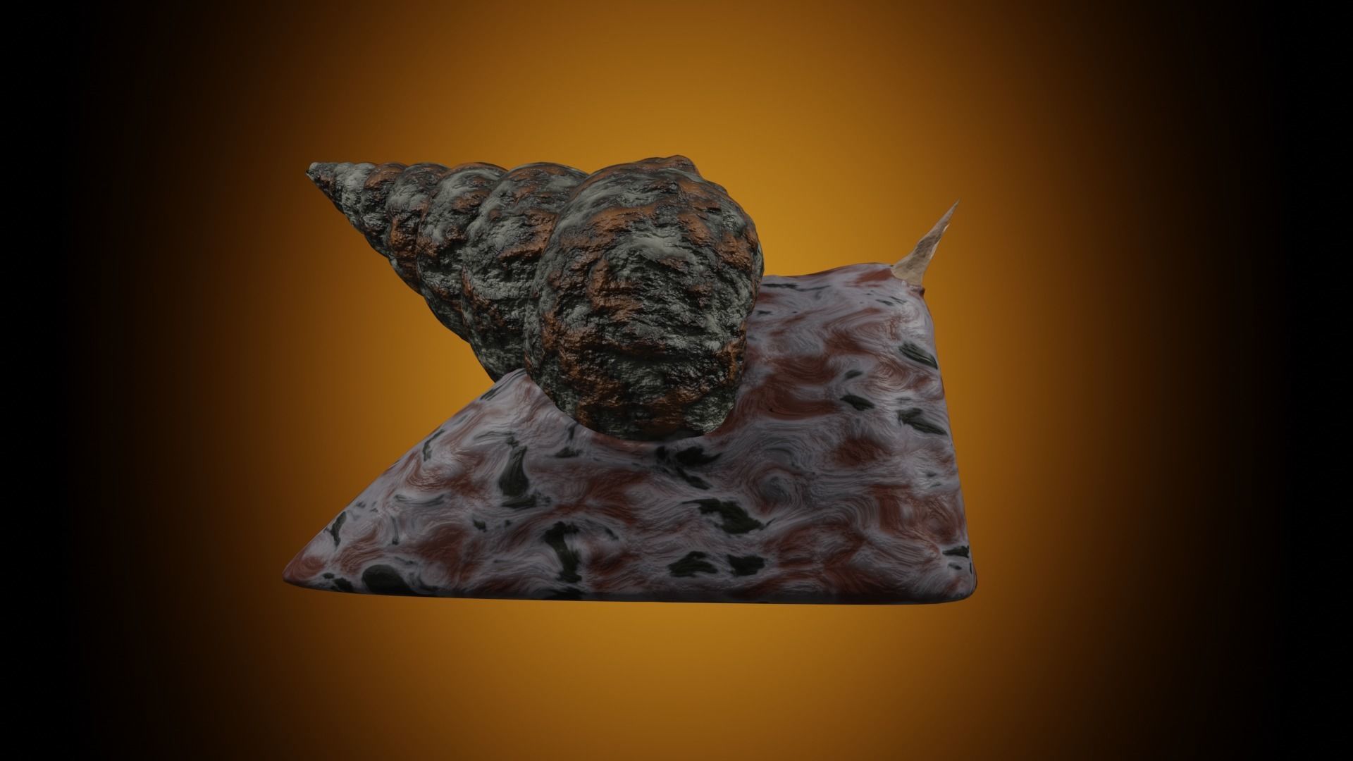 Mutant snail with sharp teeth 3D model | CGTrader