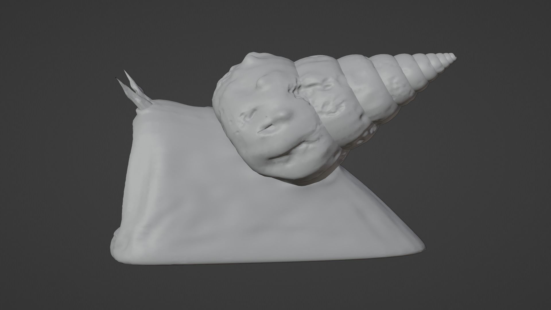 Mutant snail with sharp teeth 3D model | CGTrader