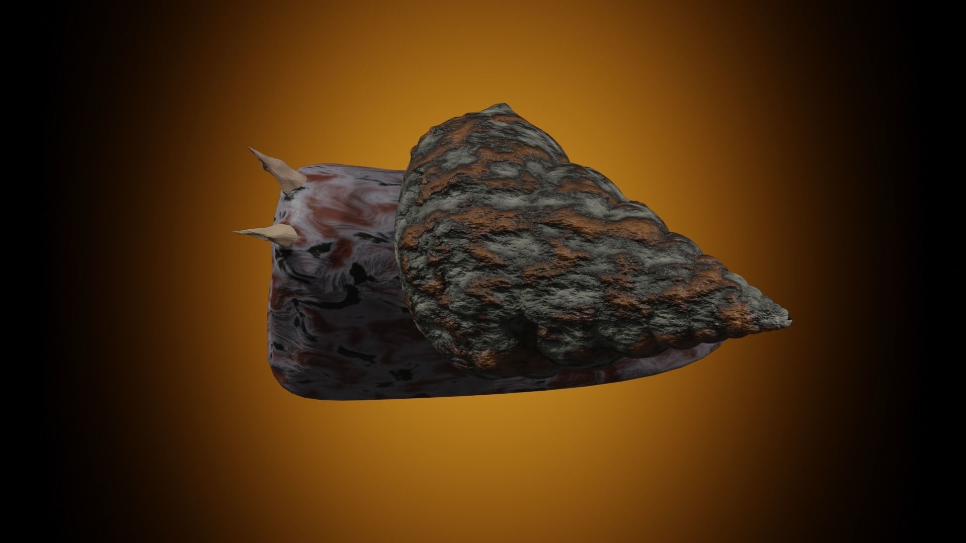 Mutant snail with sharp teeth 3D model | CGTrader