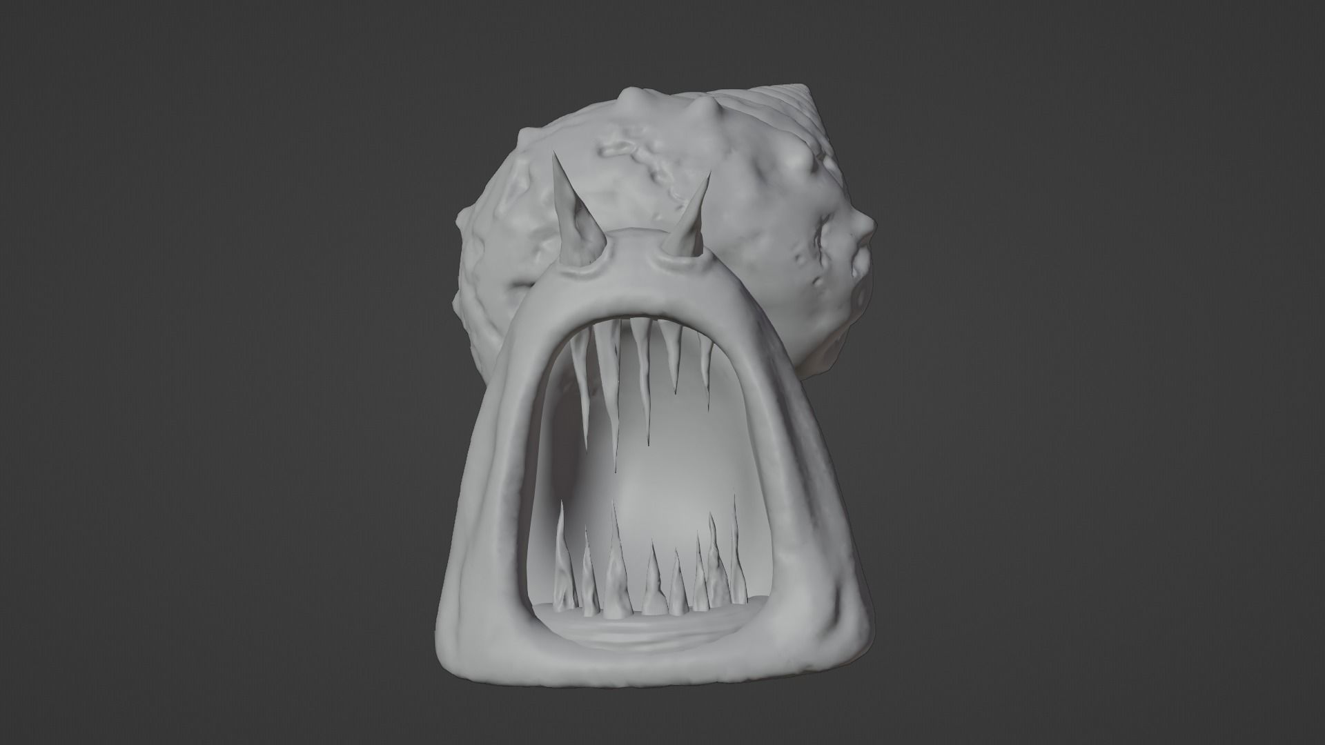 Mutant snail with sharp teeth 3D model | CGTrader