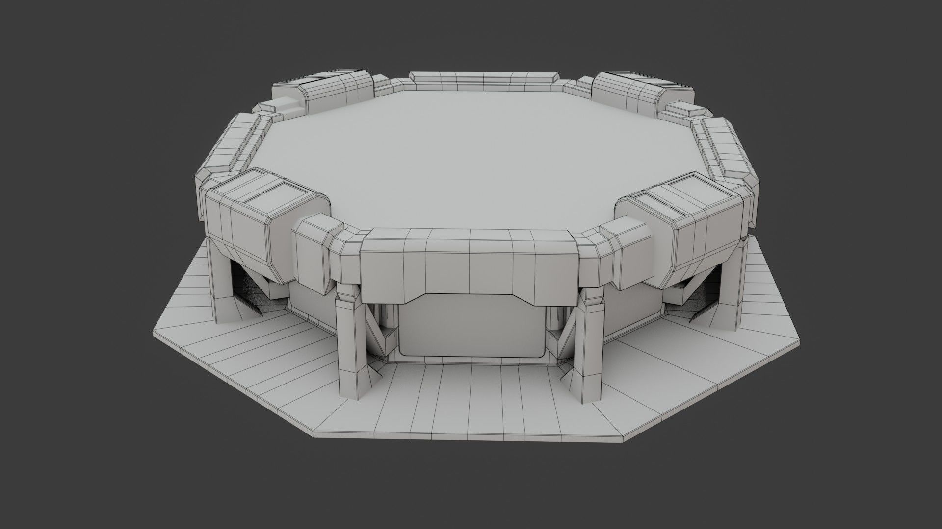 3D model Sci-fi Work Bench - Low poly - PBR - Game ready VR / AR / low ...