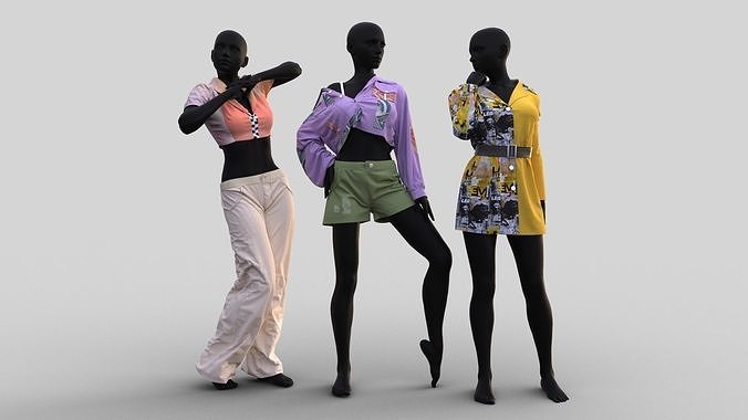 New Realistic Female Outfits 3D model | CGTrader