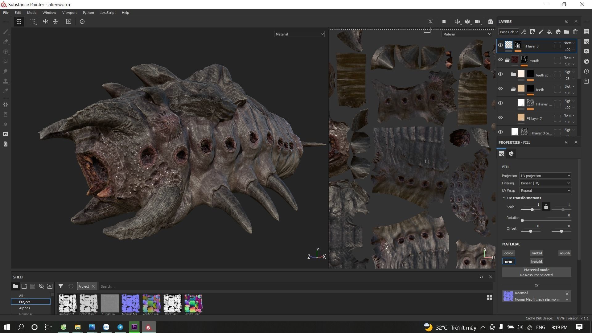 3D model Mutant alien worm VR / AR / low-poly | CGTrader