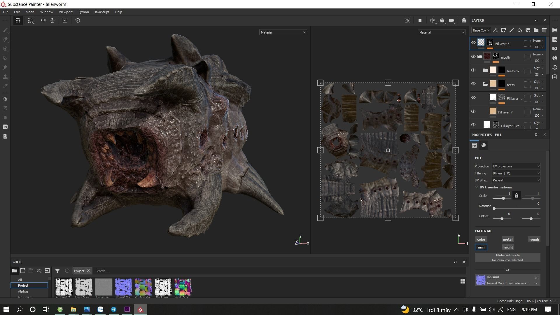 3D model Mutant alien worm VR / AR / low-poly | CGTrader