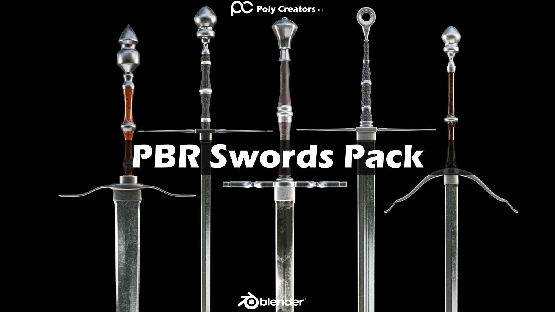 3D model PBR Swords Pack VR / AR / low-poly | CGTrader