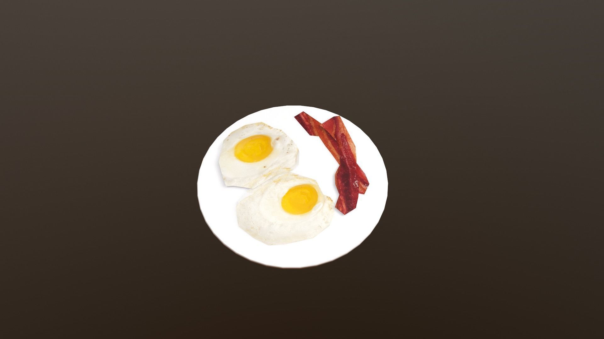3D model Eggs And Bacon VR / AR / low-poly | CGTrader