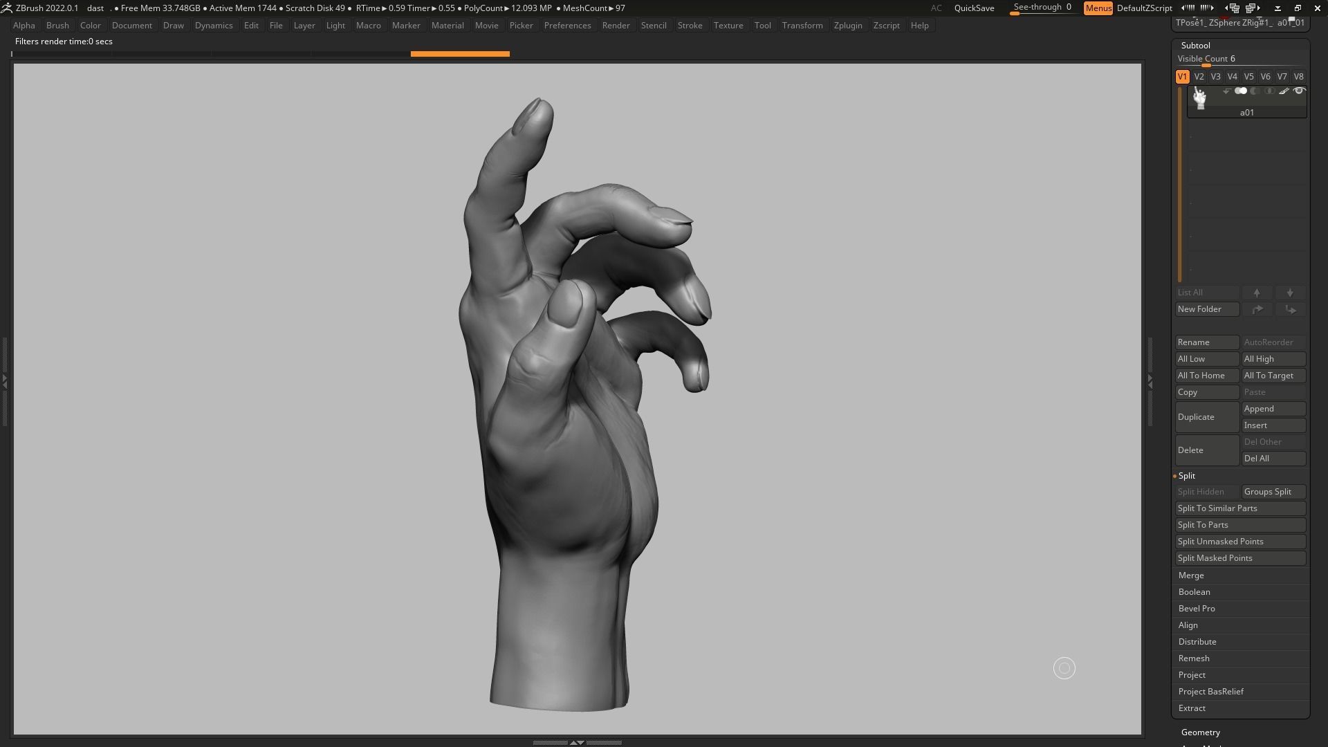 Hand pose 06 3d print model 3D model 3D printable | CGTrader
