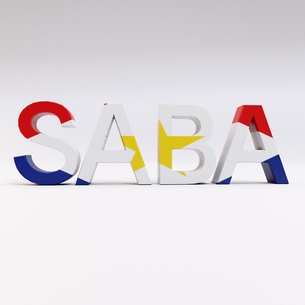 3D model Saba country Name text 3d model VR / AR / low-poly | CGTrader