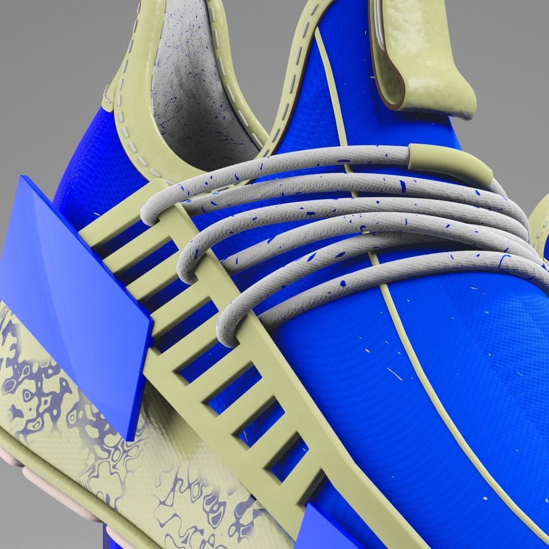 Blue Running Shoe 3D model | CGTrader