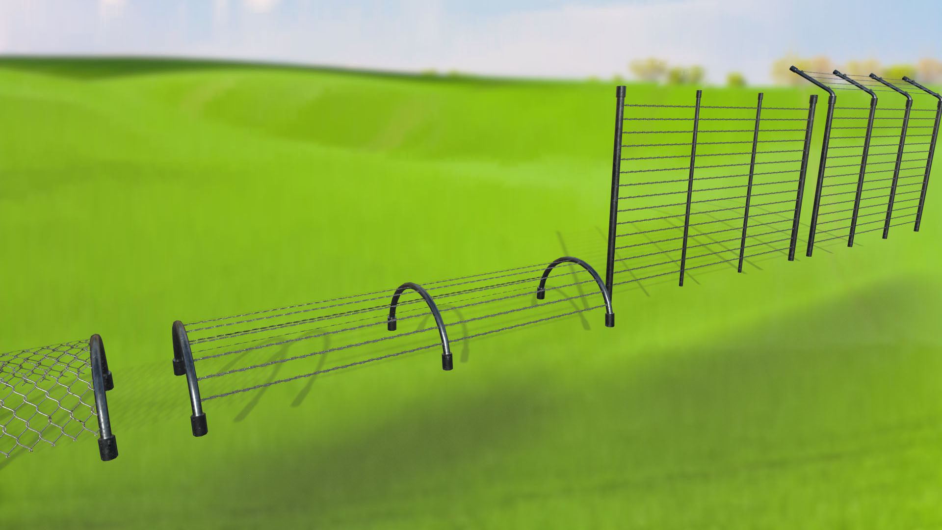 3D Model Collection Netting Mesh Fence Kit VR / AR / low-poly | CGTrader