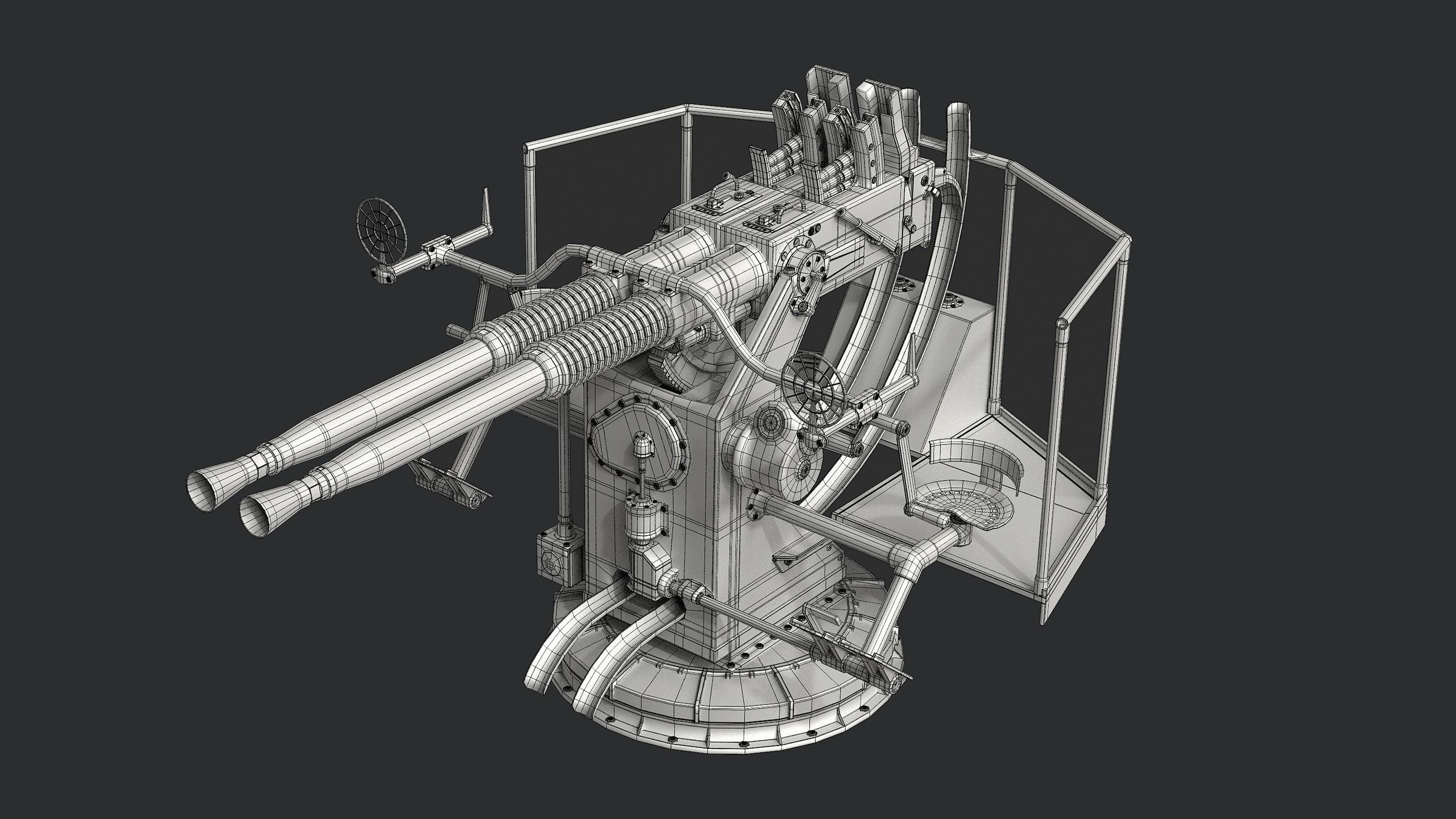Bofors Twin 40mm anti-aircraft gun 3D model | CGTrader