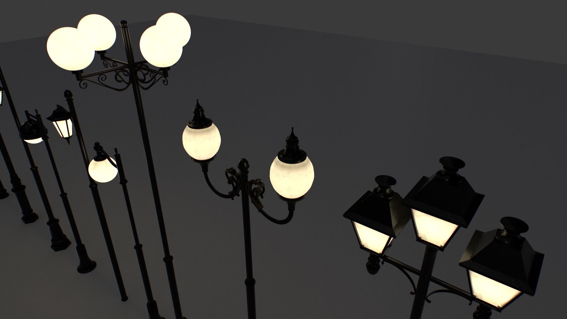 3D model Street Lights Pack VR / AR / low-poly | CGTrader