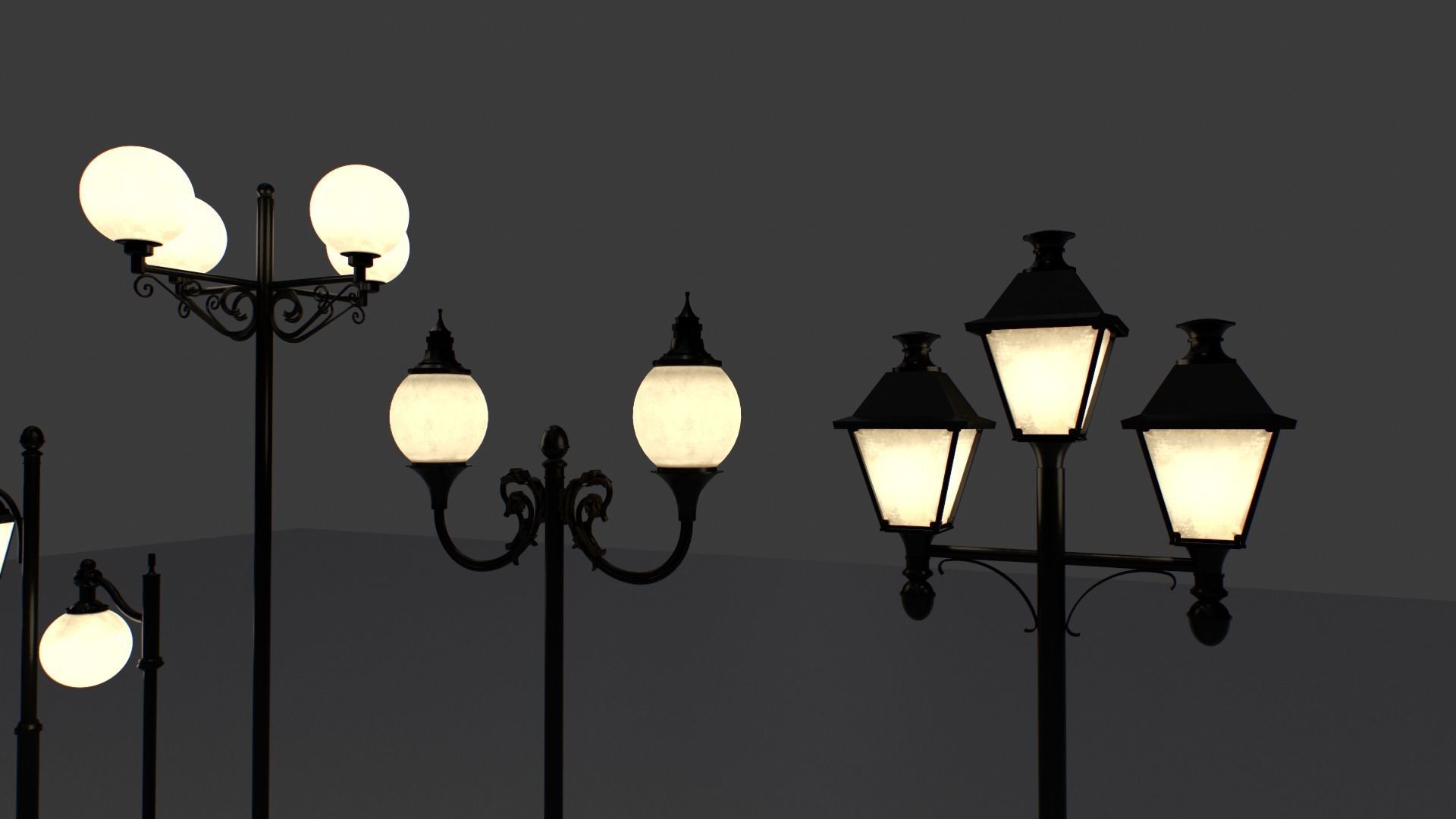 3D model Street Lights Pack VR / AR / low-poly | CGTrader