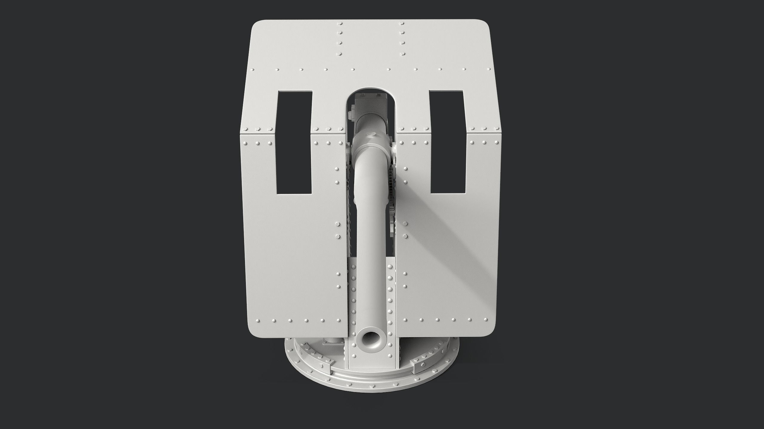 QF 12-pounder naval anti-aircraft cannon 3D model | CGTrader