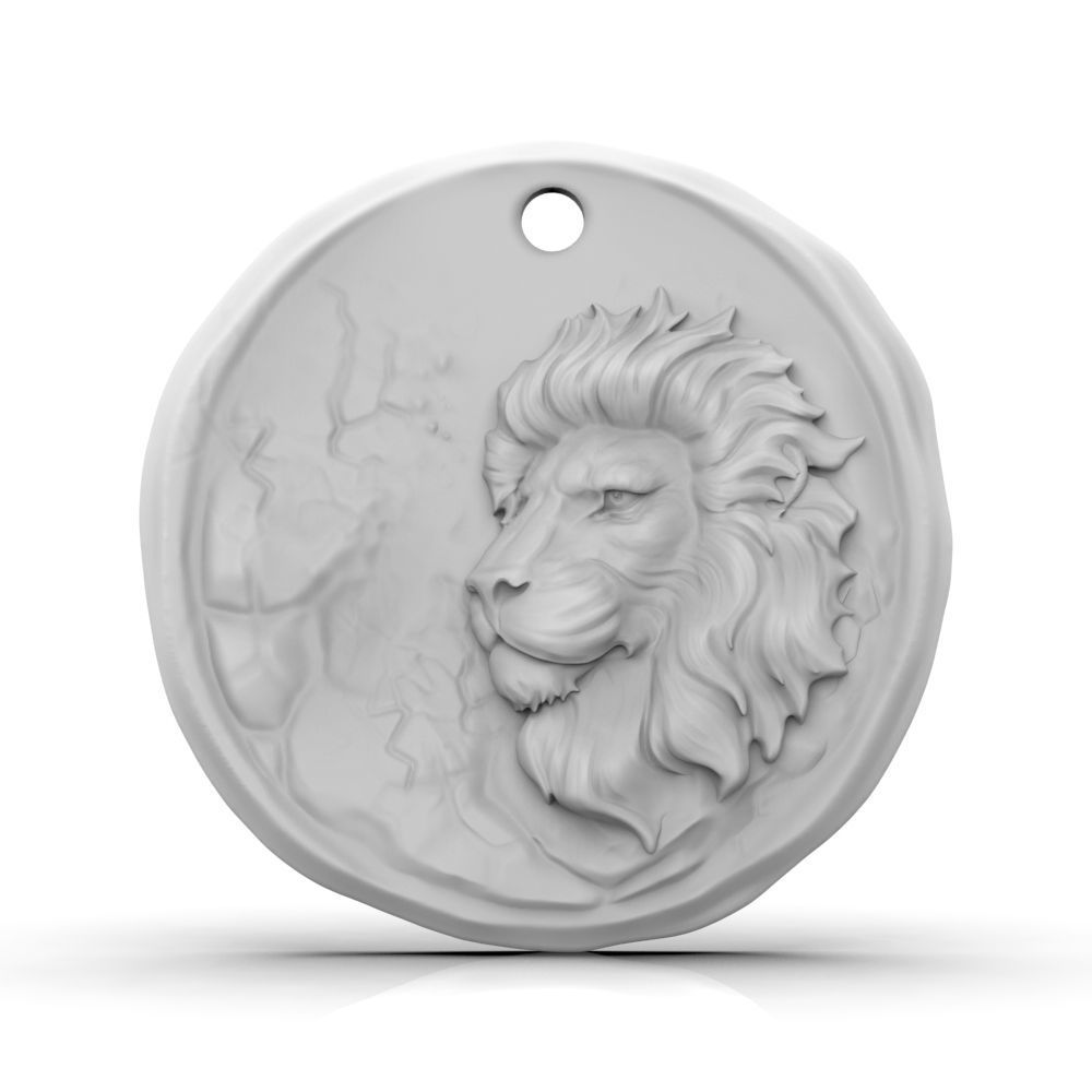 Zodiac Leo Coin Pendant 3D model 3D printable | CGTrader
