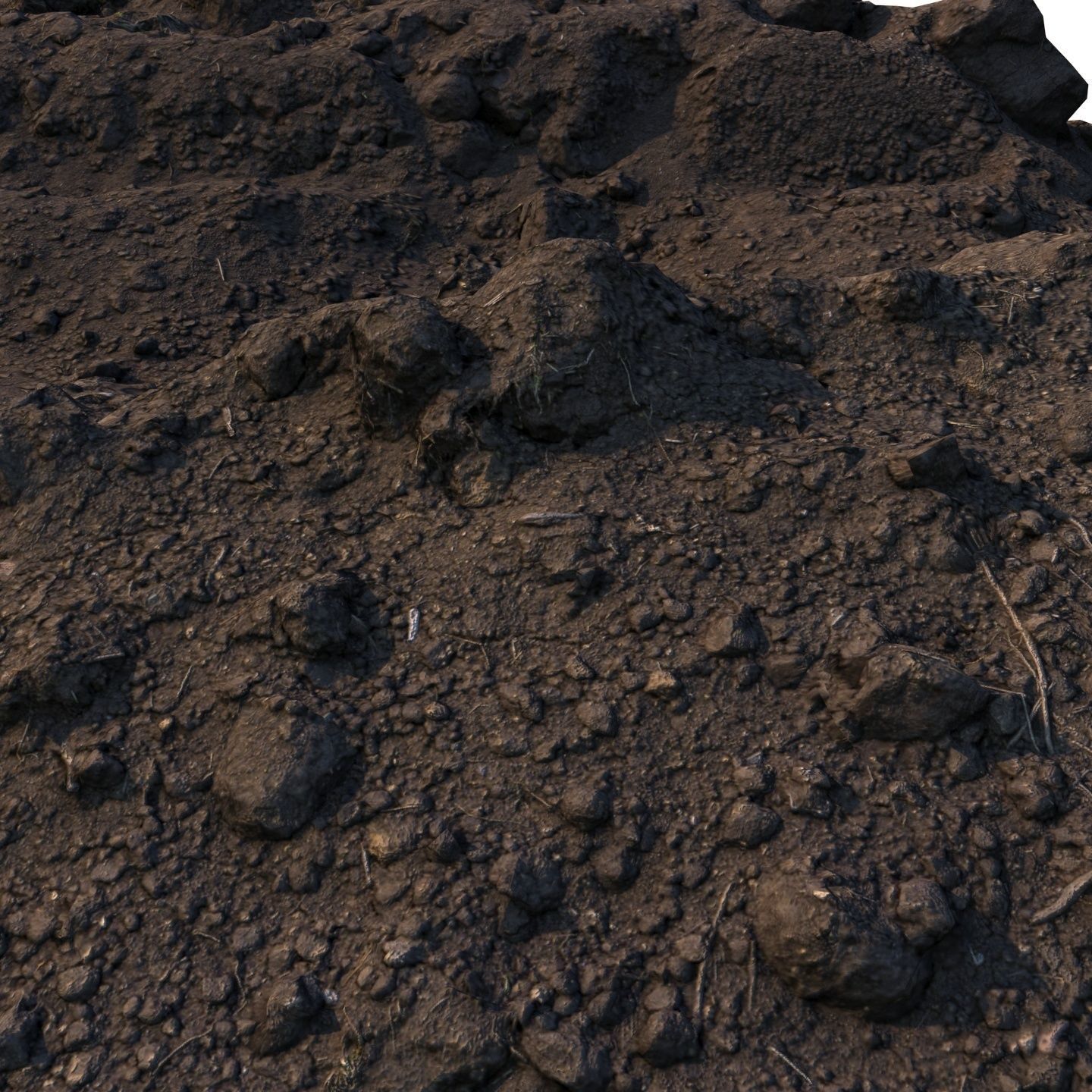 Heaps of black earth 3D model | CGTrader