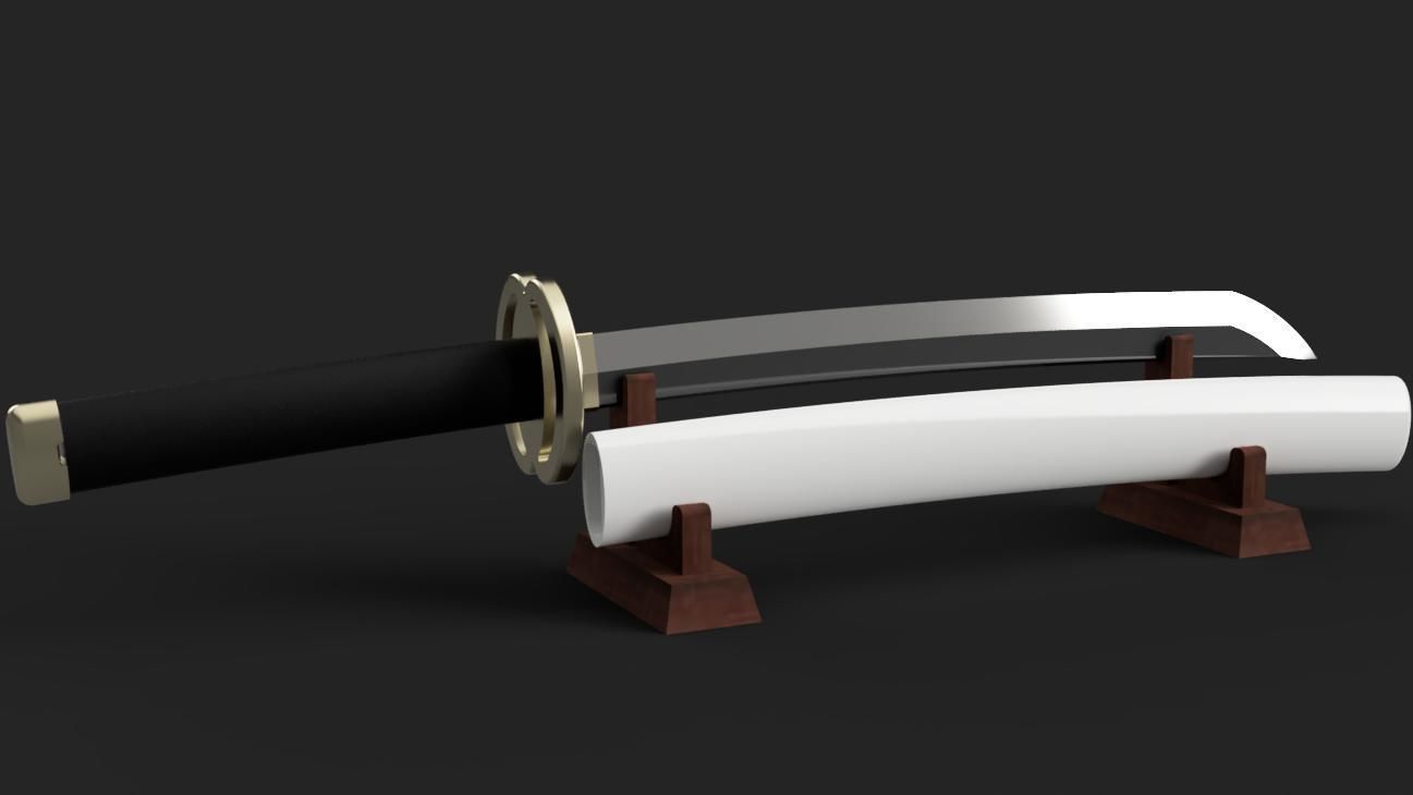 Demon Slayer Kimetsu no Yaiba - Genya Shinazugawa Wakizashi 3D model 3D ...