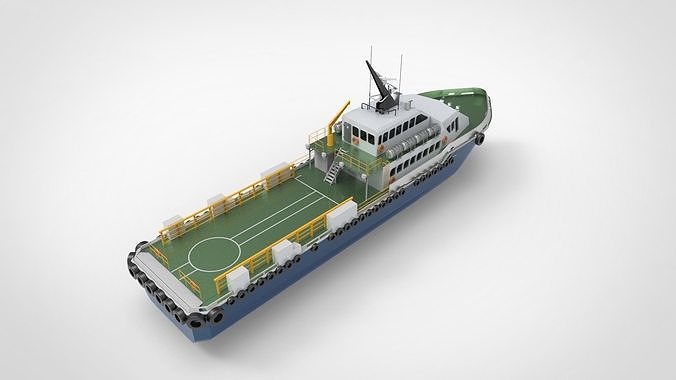 Crew boat offshore 3D model | CGTrader