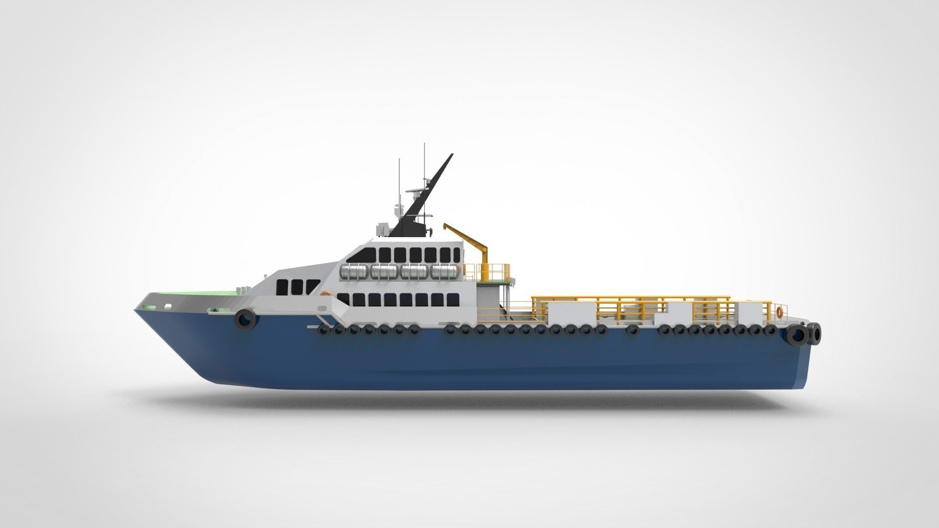 Crew boat offshore 3D model | CGTrader