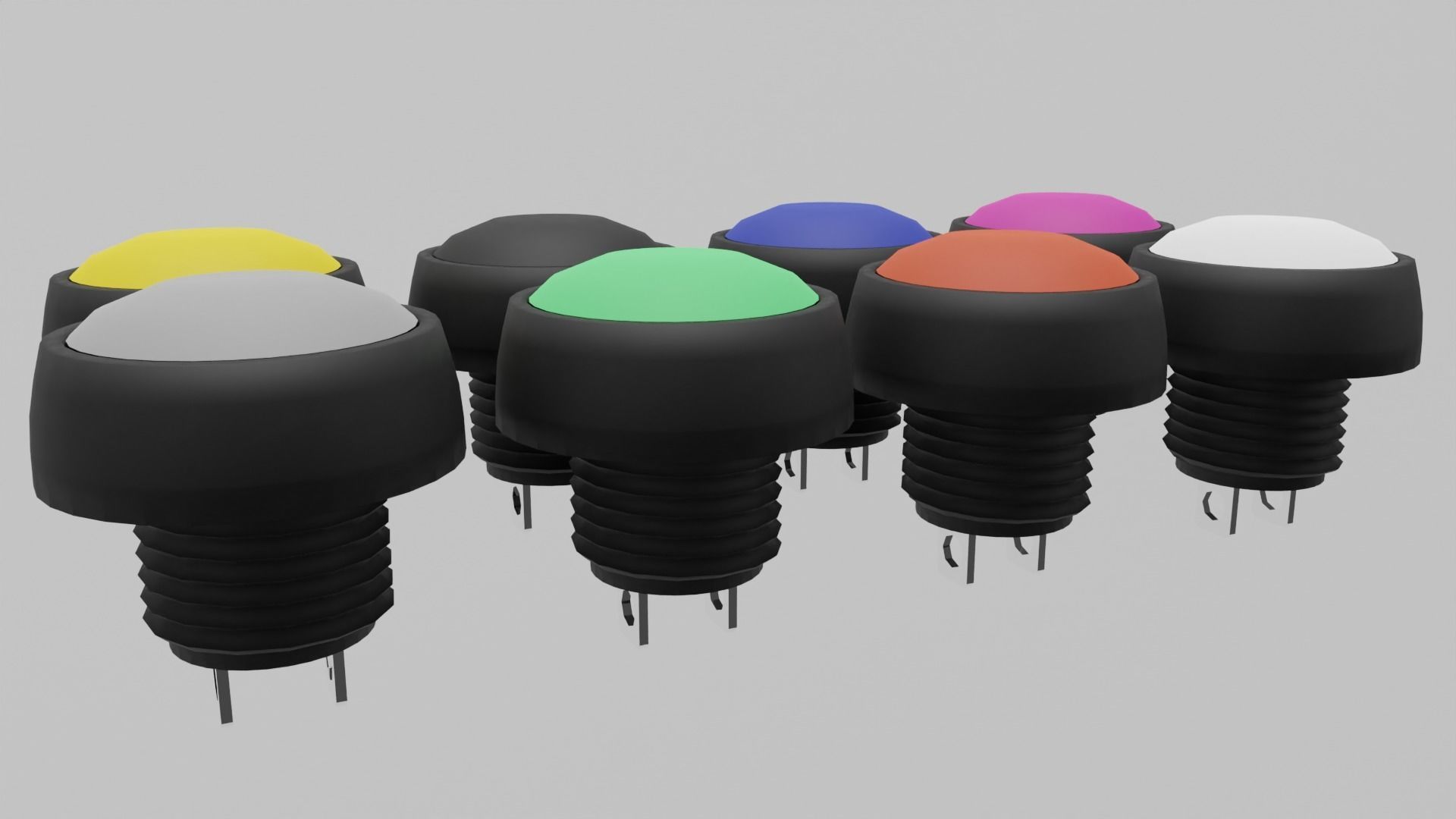 3D model 12mm Push Button VR / AR / low-poly | CGTrader
